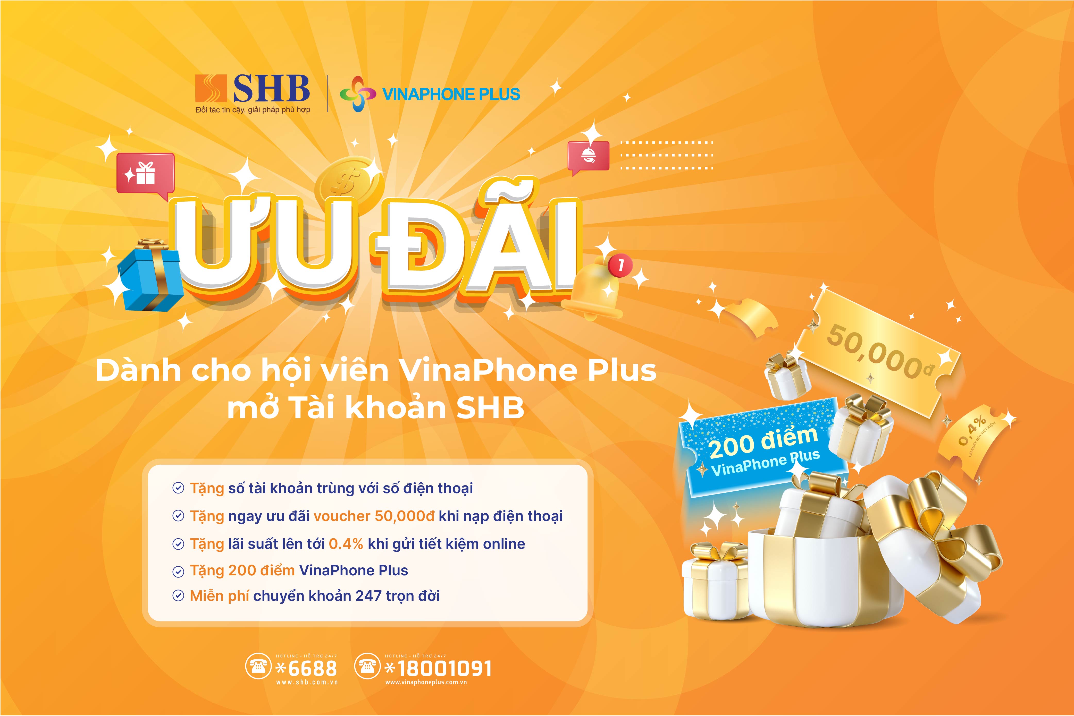 SHB triển khai nhiều ưu đãi đặc biệt cho hội viên VinaPhone Plus - Ngân ...